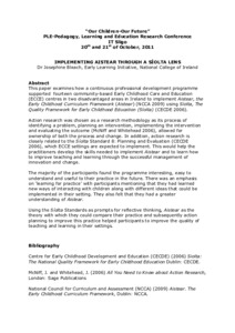 Implementing Aistear through a Síolta lens - NORMA@NCI Library